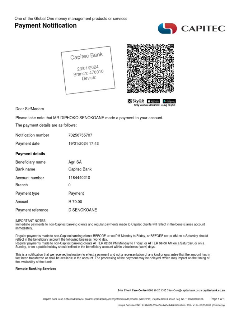 PaymentNotification 70256755707 | PDF