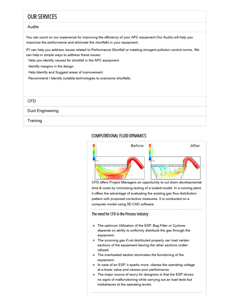 Computational Fluid Dynamics Services and Analysis at IFI's Pvt. LTD ... Computational Fluid Dynamics Services and Analysis at IFI's Pvt. LTD ...