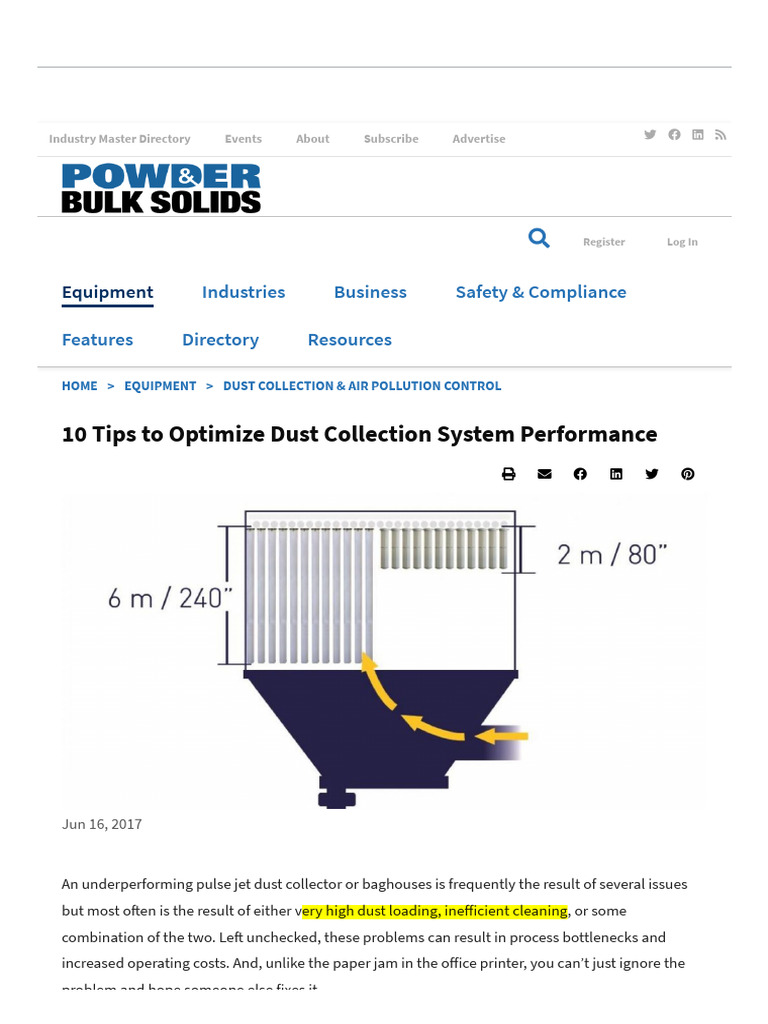 10 Tips to Optimize Dust Collection System Performance | PDF