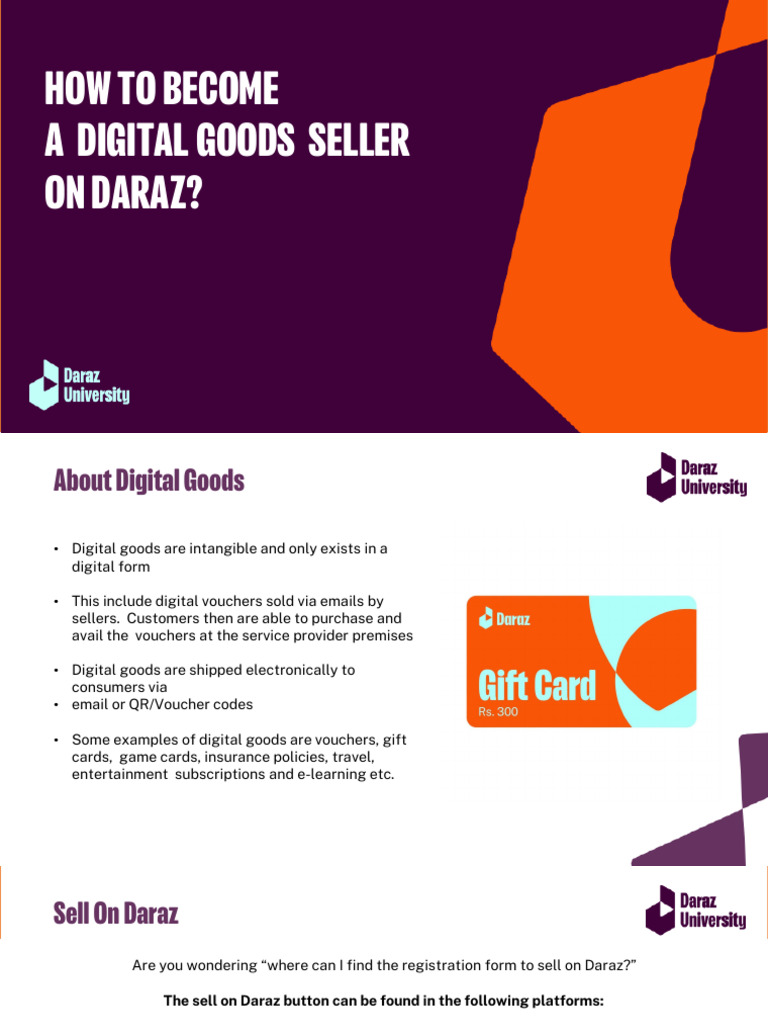 How to Sell Digital Goods on Daraz | PDF | Alibaba Group | Voucher