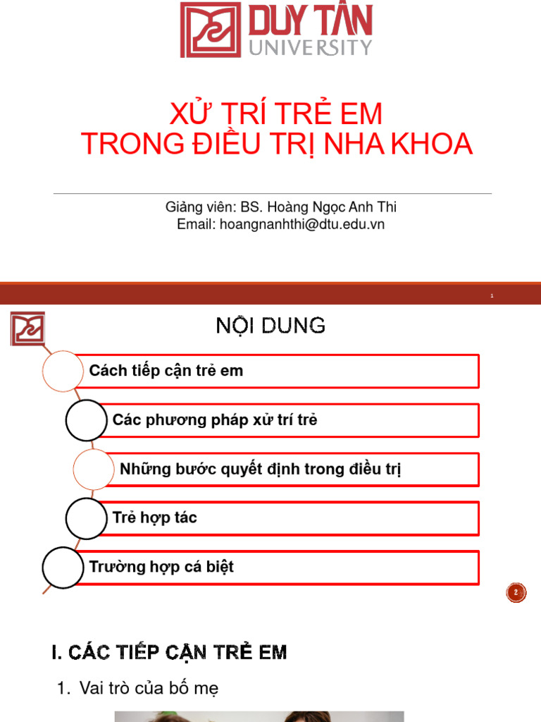 Xử trí trong nha khoa trẻ em | PDF