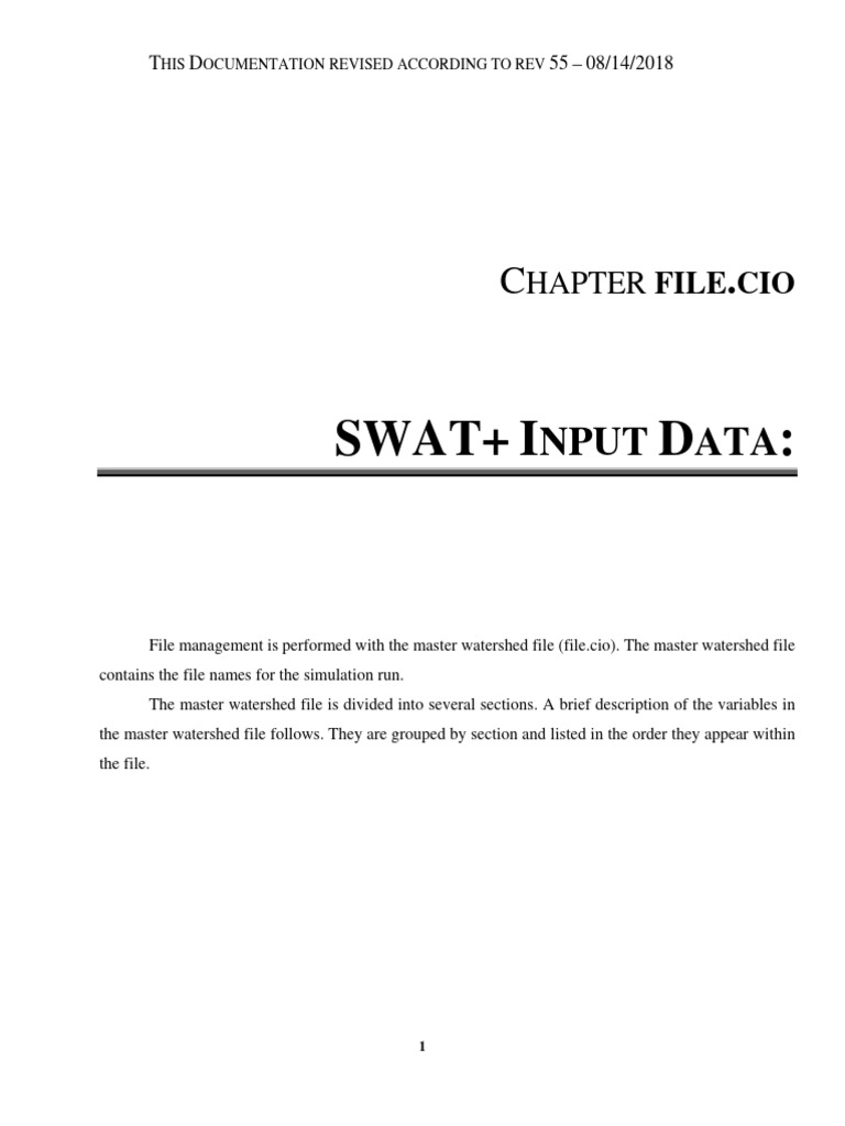 Inputs Swatplus | PDF | Surface Runoff | Evapotranspiration