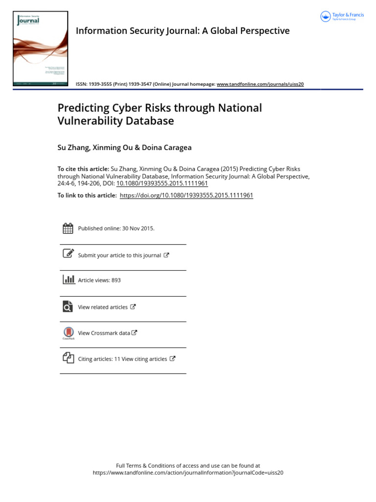 Article 4 | PDF | Vulnerability (Computing) | Mean Squared Error