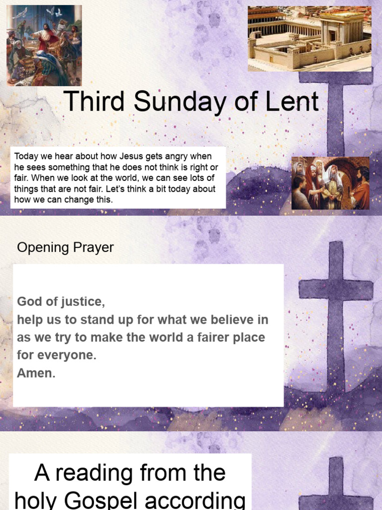 Third Sunday of Lent (Year B) | PDF | Jesus | Prayer