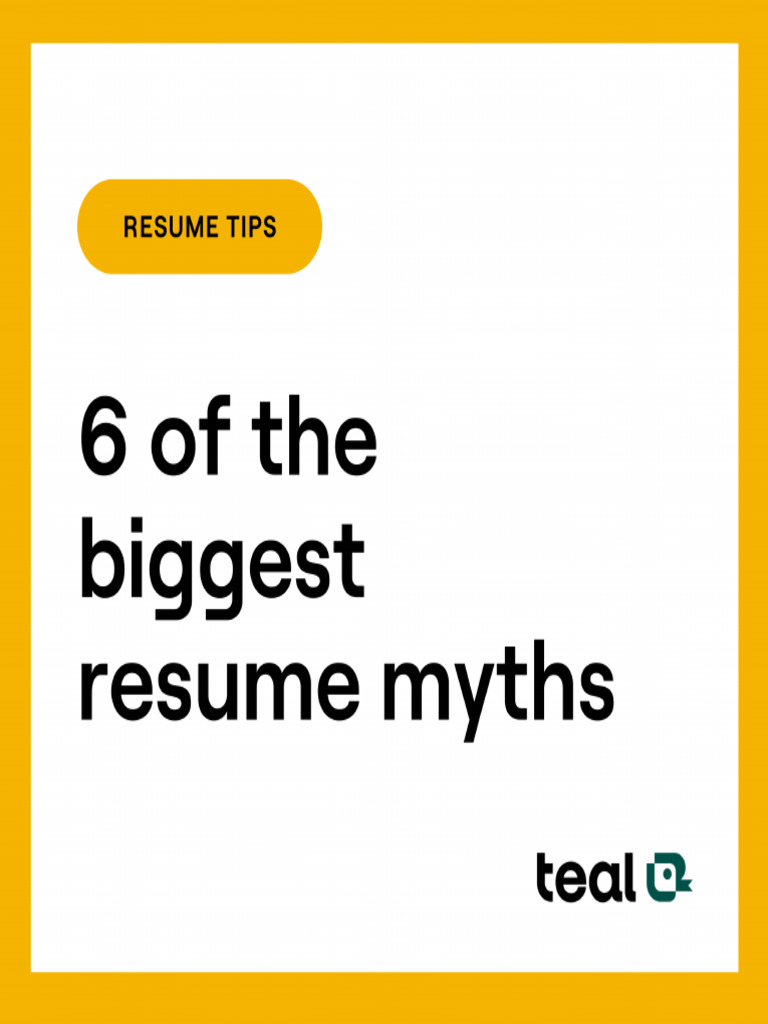 Biggest Resume Myths | PDF