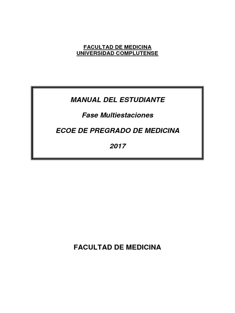 ECOE | PDF | Diagnostico medico | Evaluación