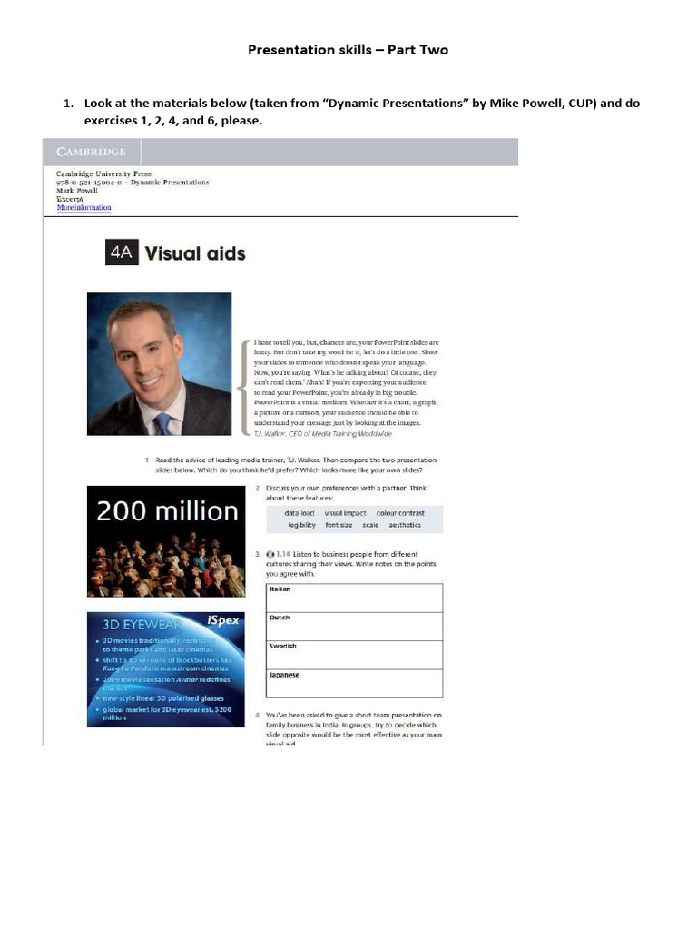 Presentation Skills Part Two | PDF | Human Communication