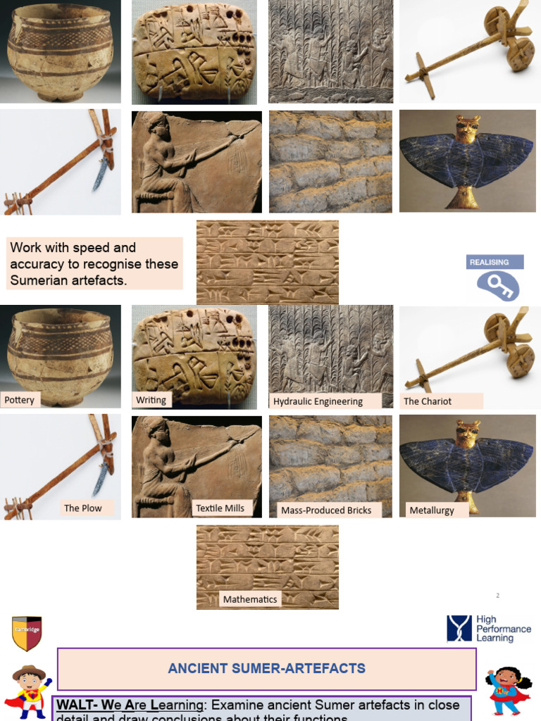 Ancient Sumerian Artefacts Guide | PDF | Sumer | Artifact (Archaeology)