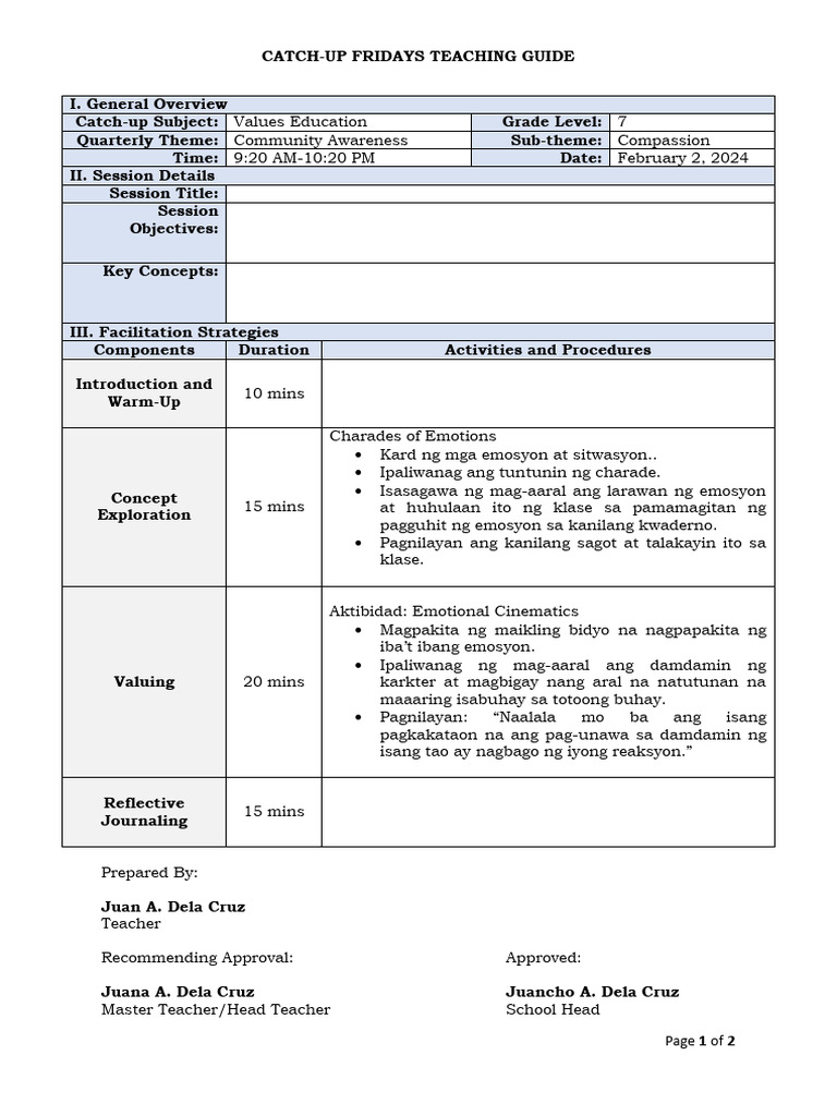 Values Education 7 | PDF