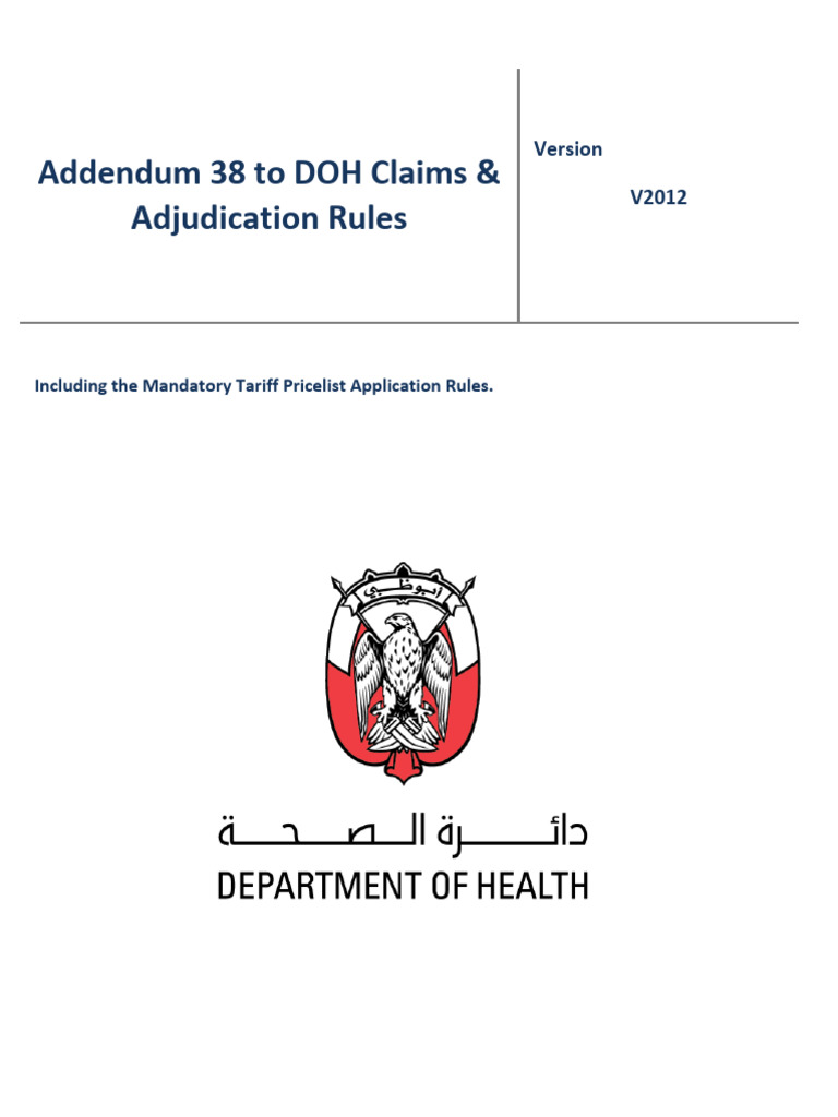 Addendum 38 To DOH Claims Adjudication Rules - 2021 Codeset Update | PDF | Pathology | Radiology