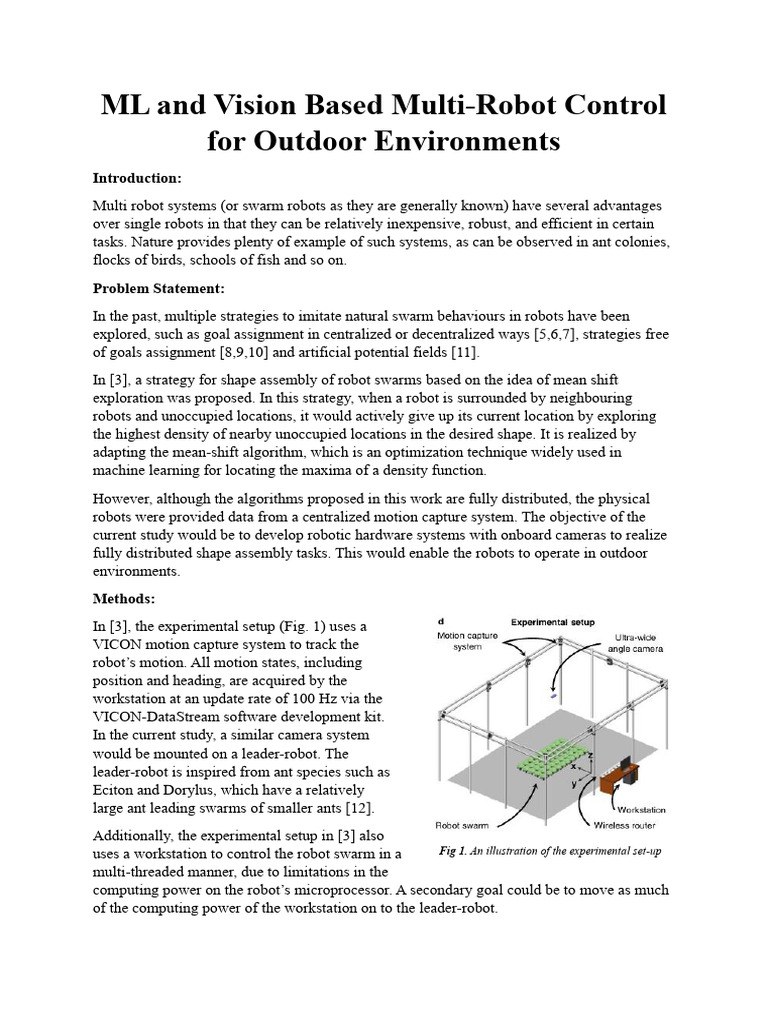 ML and vision based multi-robot control for outdoor environments | PDF | Robot | Robotics