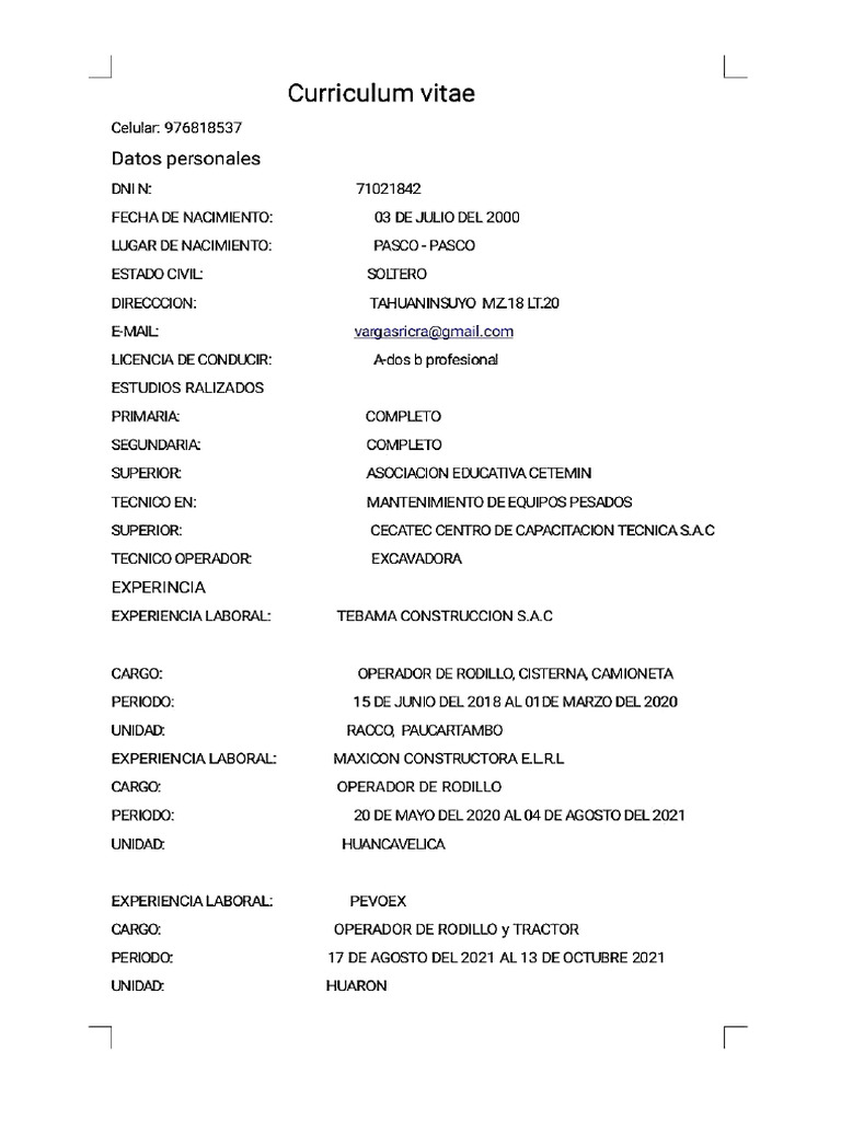 CV Ronaldo Rodillo | PDF