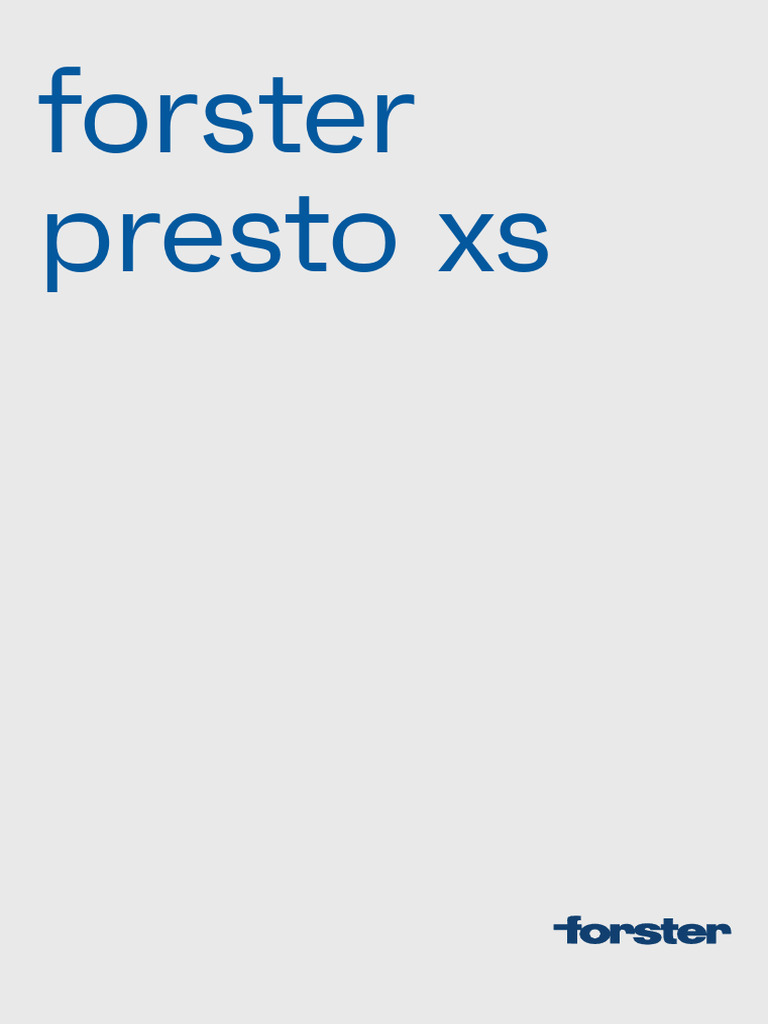 Forster Presto XS: Slim Steel Door Systems | PDF | Door | Steel