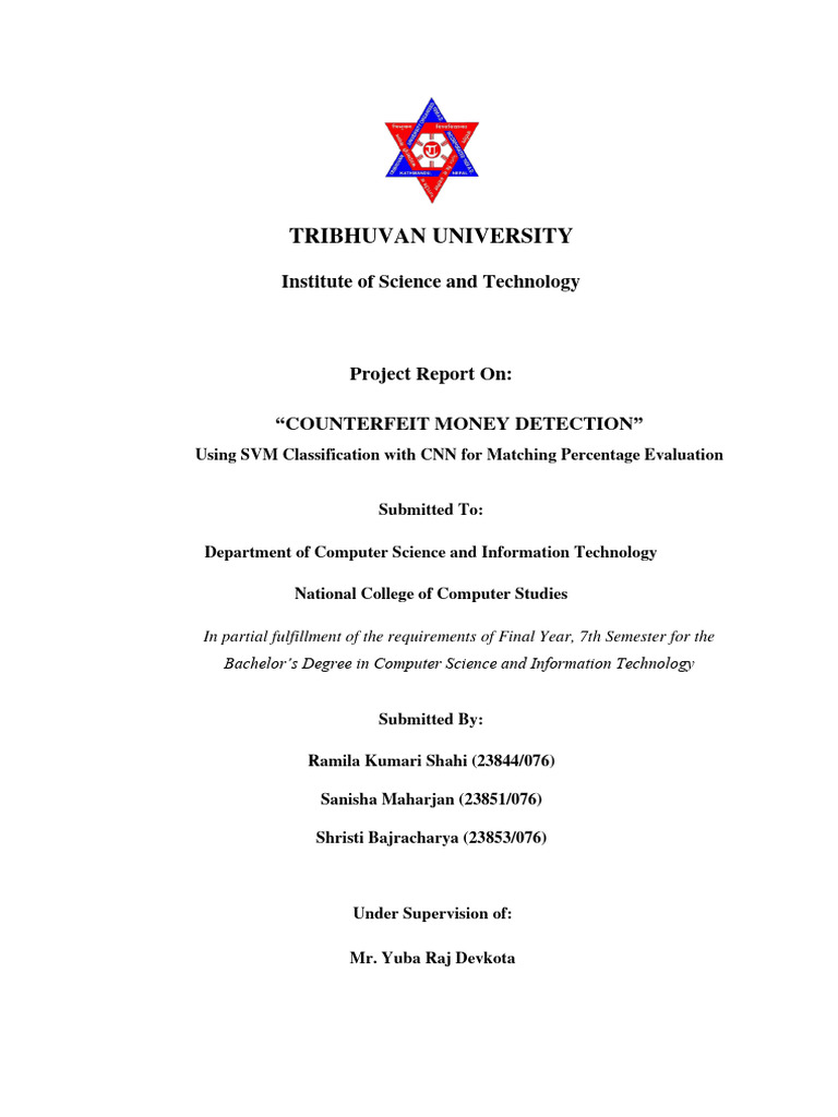 Counterfeit Detection Final | PDF | Software Testing | Support Vector ... Counterfeit Detection Final | PDF | Software Testing | Support Vector ...