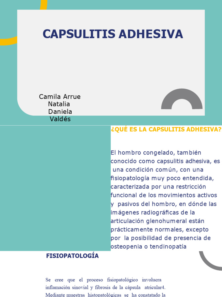 Fases y fisiopatología de capsulitis adhesiva | PDF | Enfermedades y ...