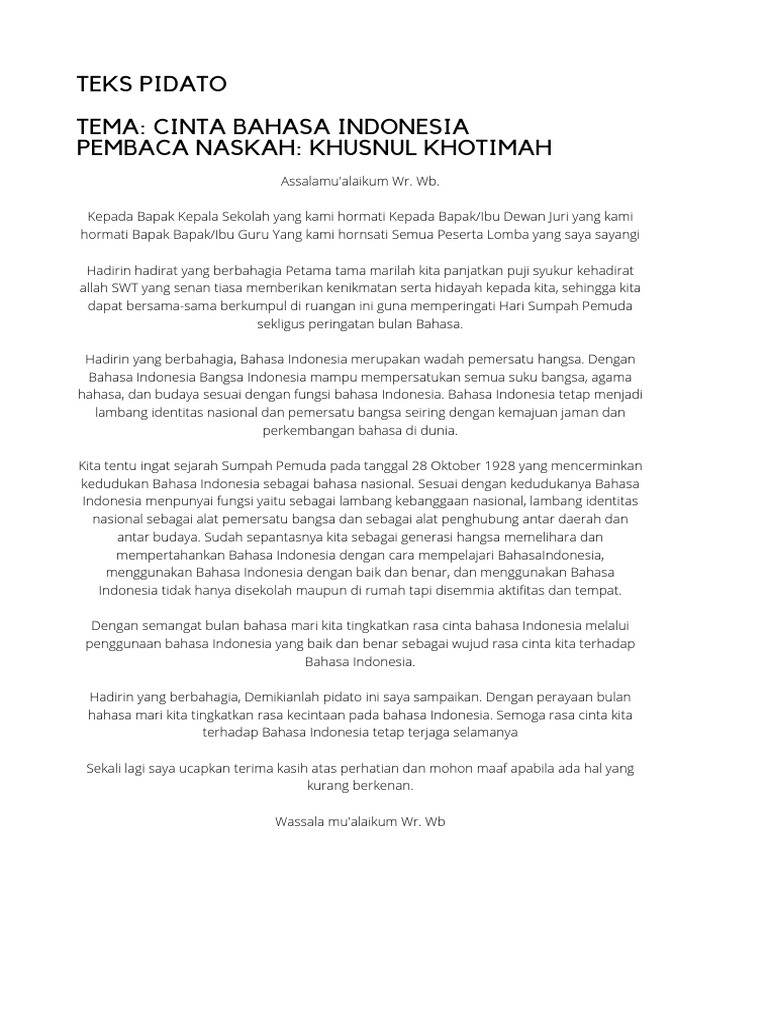 Teks Pidato | PDF