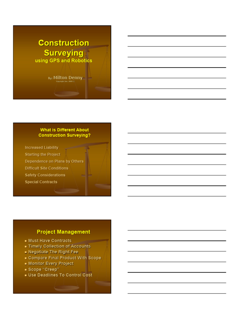 Construction Surveying Handout | PDF