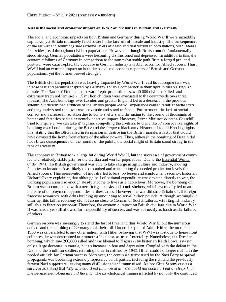 Essay On Social Economic Impact On Civilians ww2 61343a70908bb | PDF ...
