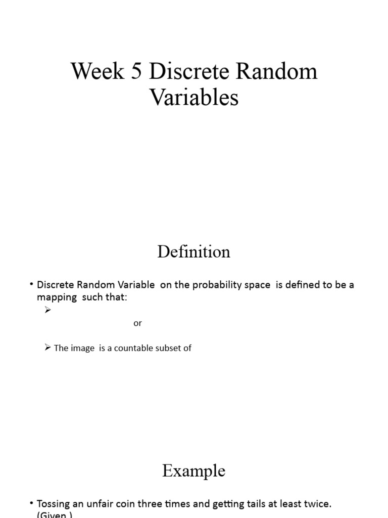 Discrete Random Variables and PMF Explained | PDF | Probability ...