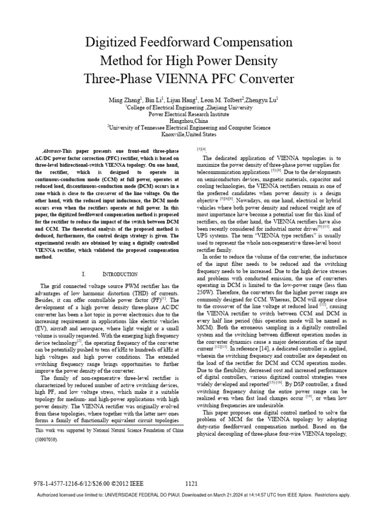Engineers' Guide to VIENNA PFC | PDF | Rectifier | Electrical Engineering