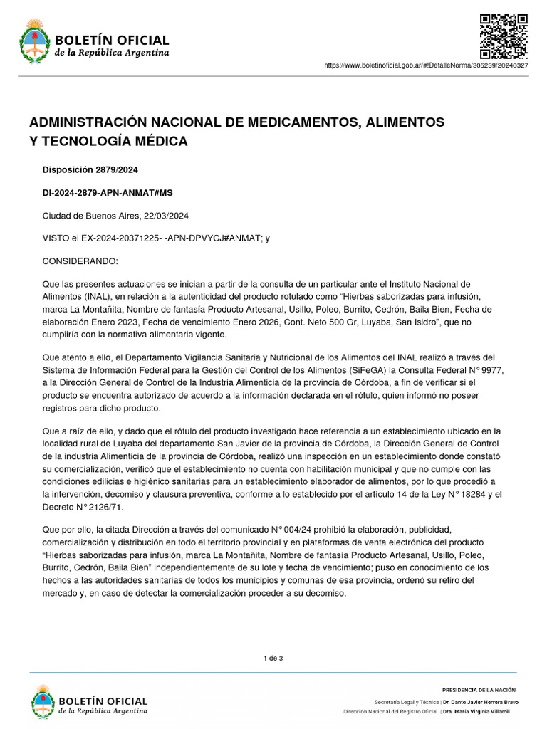 Disposicion ANMAT | PDF