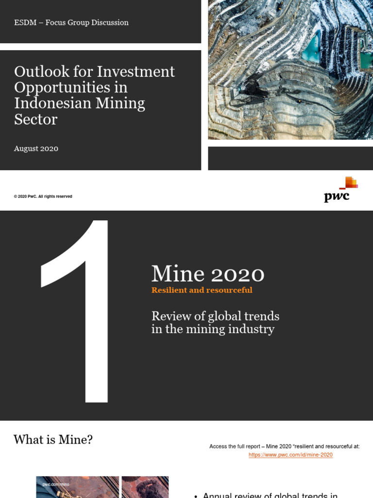 PWC - Outlook for Investment Opportunities in Indonesian Mining Sector | PDF | Mining | Coal