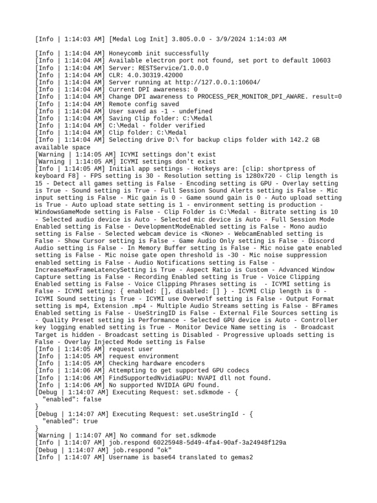 Medal App Initialization Log | PDF | File System | Codec