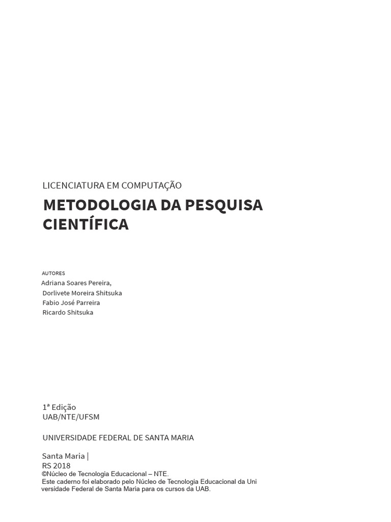 Livro Metodologia Pesquisa Cientifica Pdf Método Científico Science