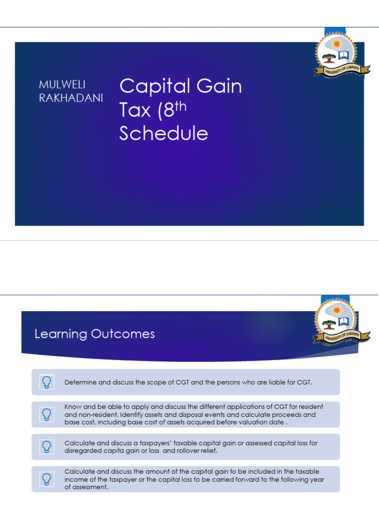 Unit 10 Capital Gains Tax | PDF | Capital Gains Tax | Capital Gain