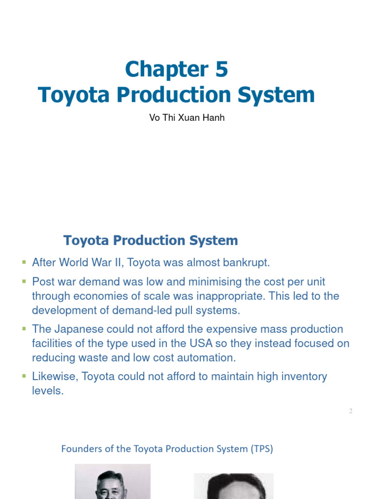 Chapter 5 Toyota Production System | PDF | Lean Manufacturing | Economies