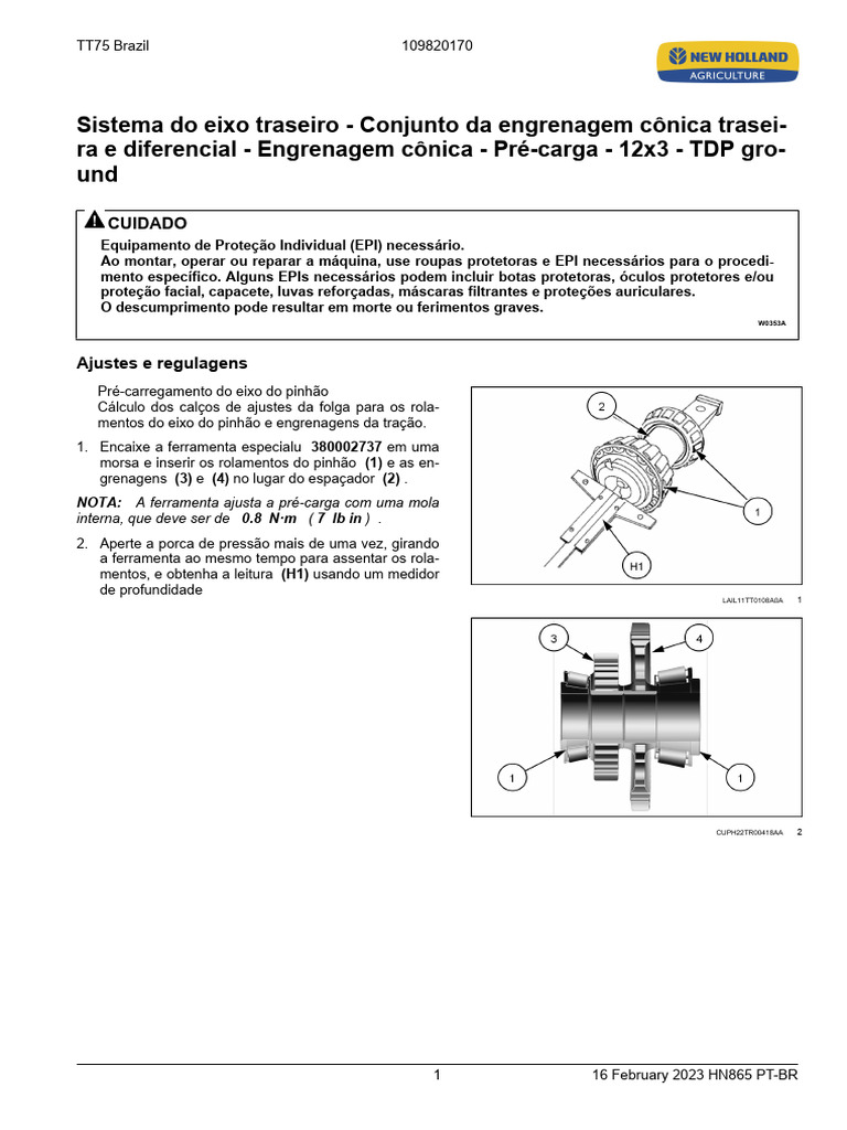 Pinão Traseiro Pré-Carga - TT 12x3 | PDF | Eixo | Engrenagem