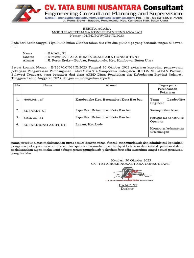 Data Mobilisasi Personil 2023.1 | PDF