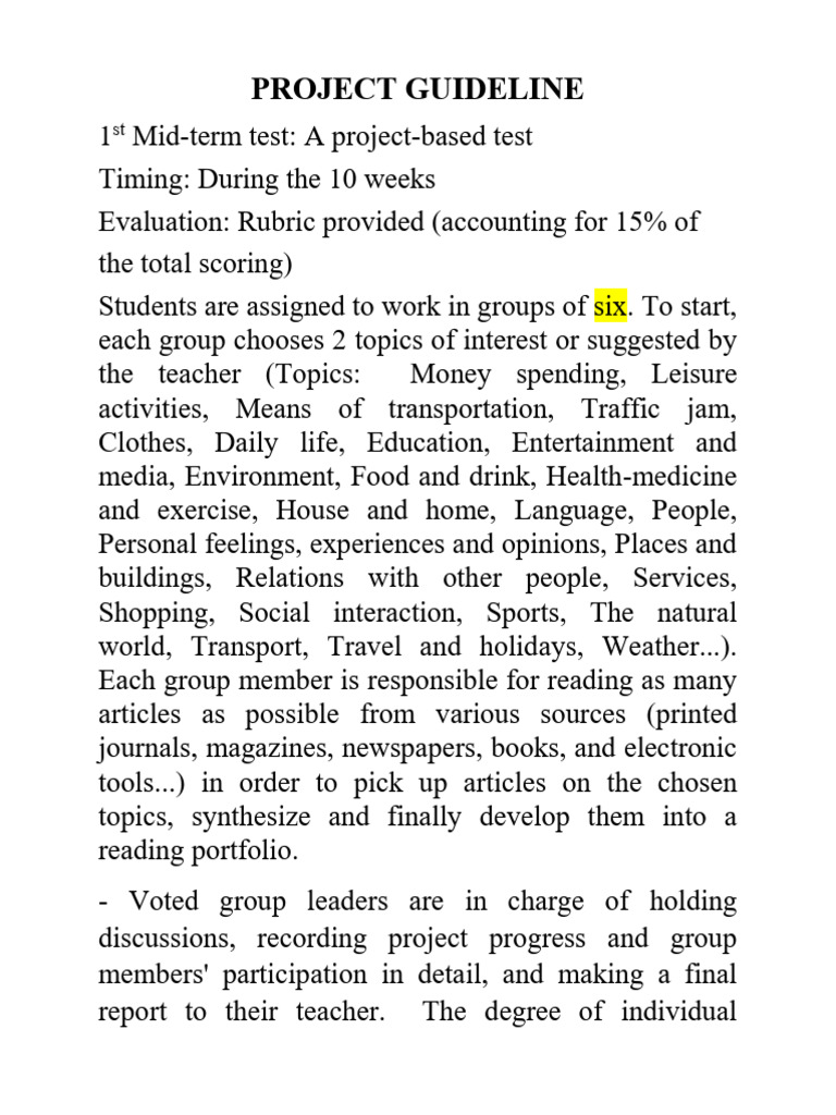 Project Guideline E3 | PDF | Human Communication