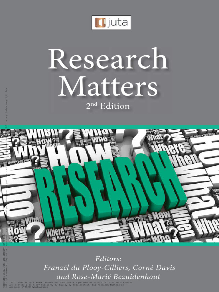 DuPlooyCilliers 2021 Cover ResearchMatters2E | PDF | Theory | Science