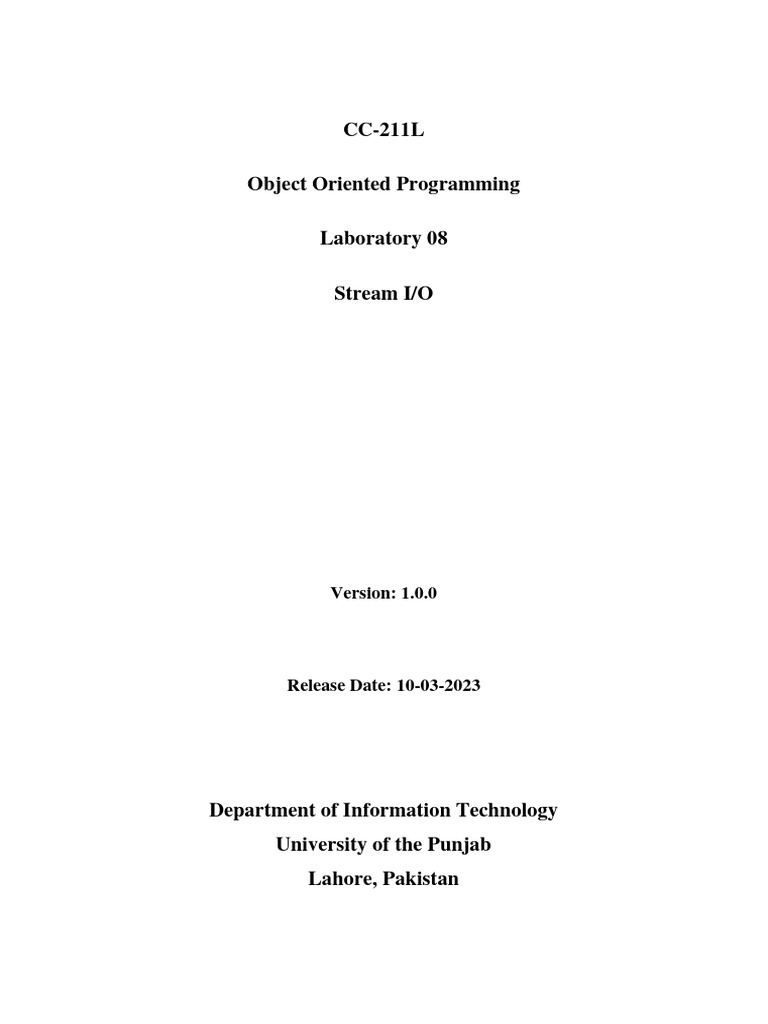 Lab 08 | PDF | Computing | Computer Data