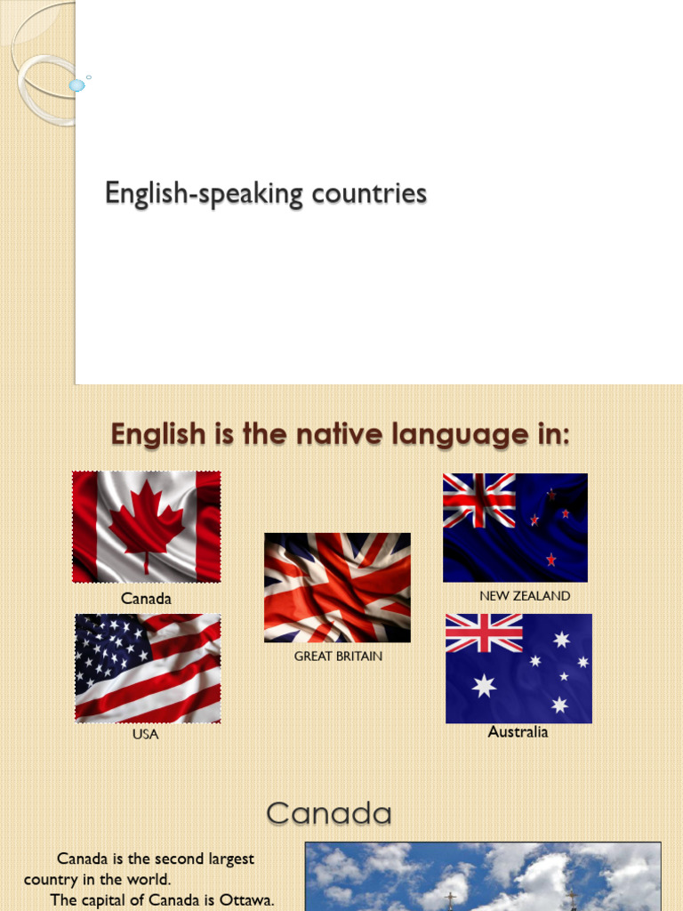 Overview of English-Speaking Countries | PDF | English Language | Australia