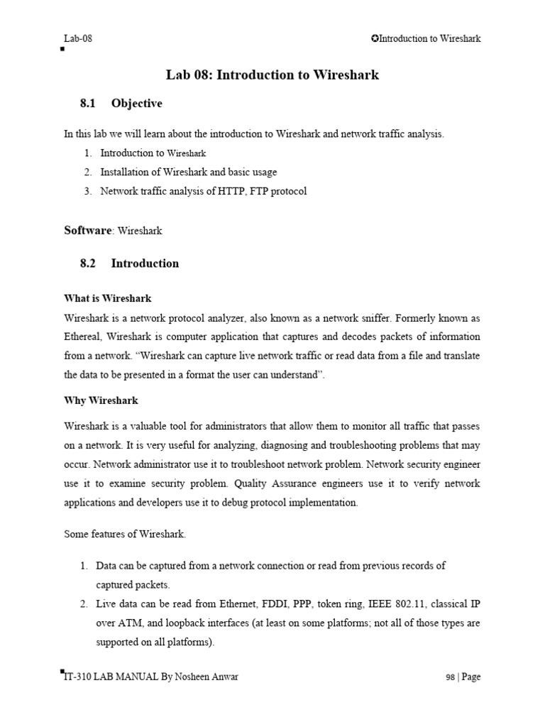 Lab 08 | PDF | Computer Network | Telecommunications