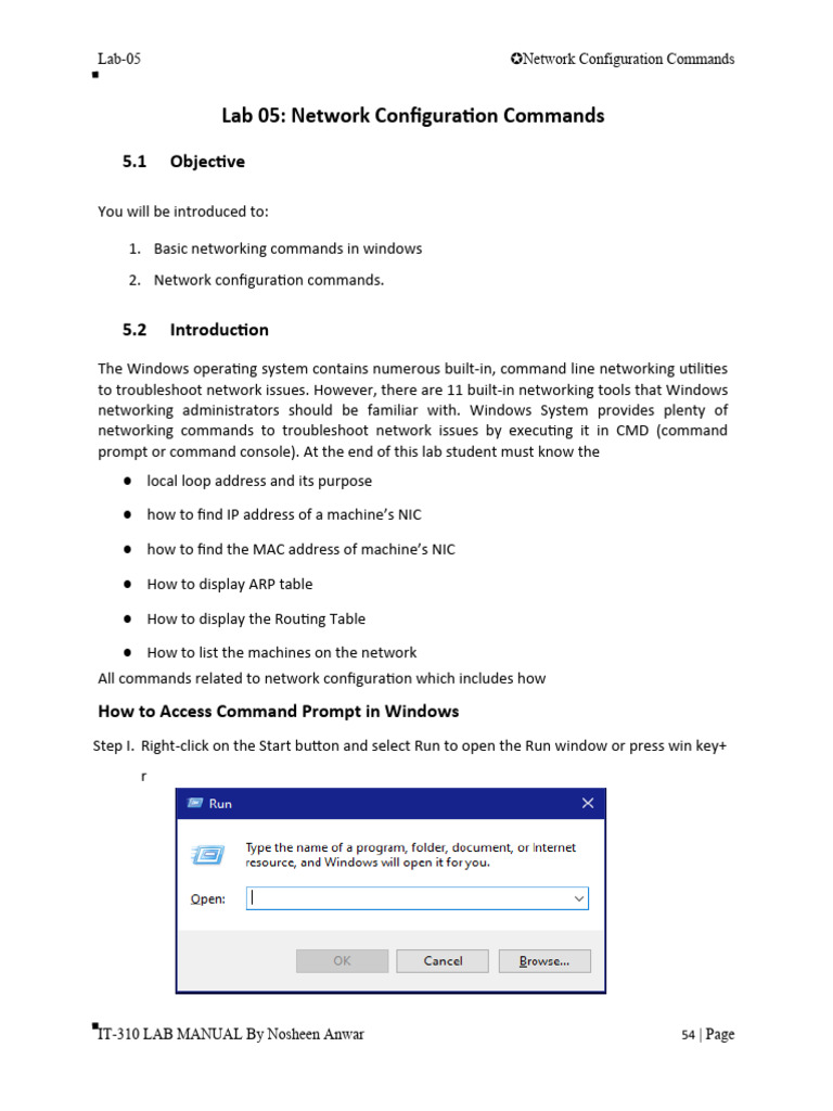 Lab 05 | PDF | Computer Network | Ip Address