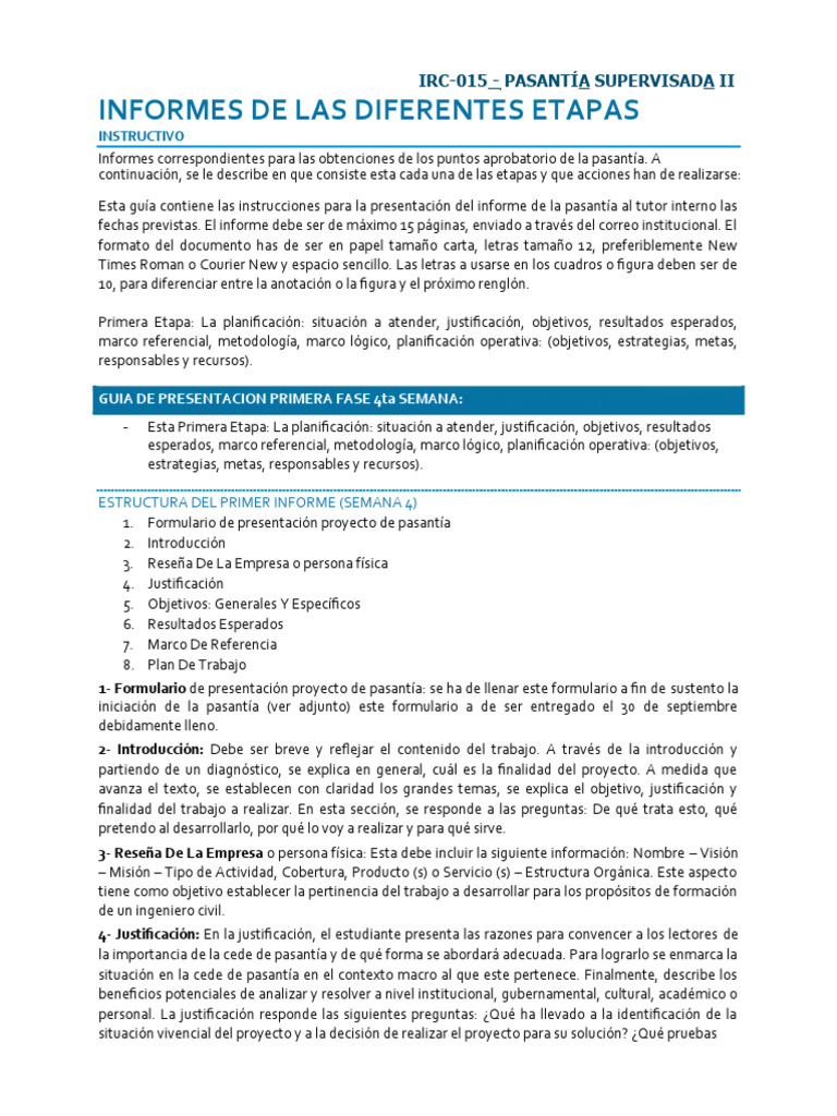 02-Guia de Informe de Pasantia 2 | PDF | Crecimiento personal y profesional