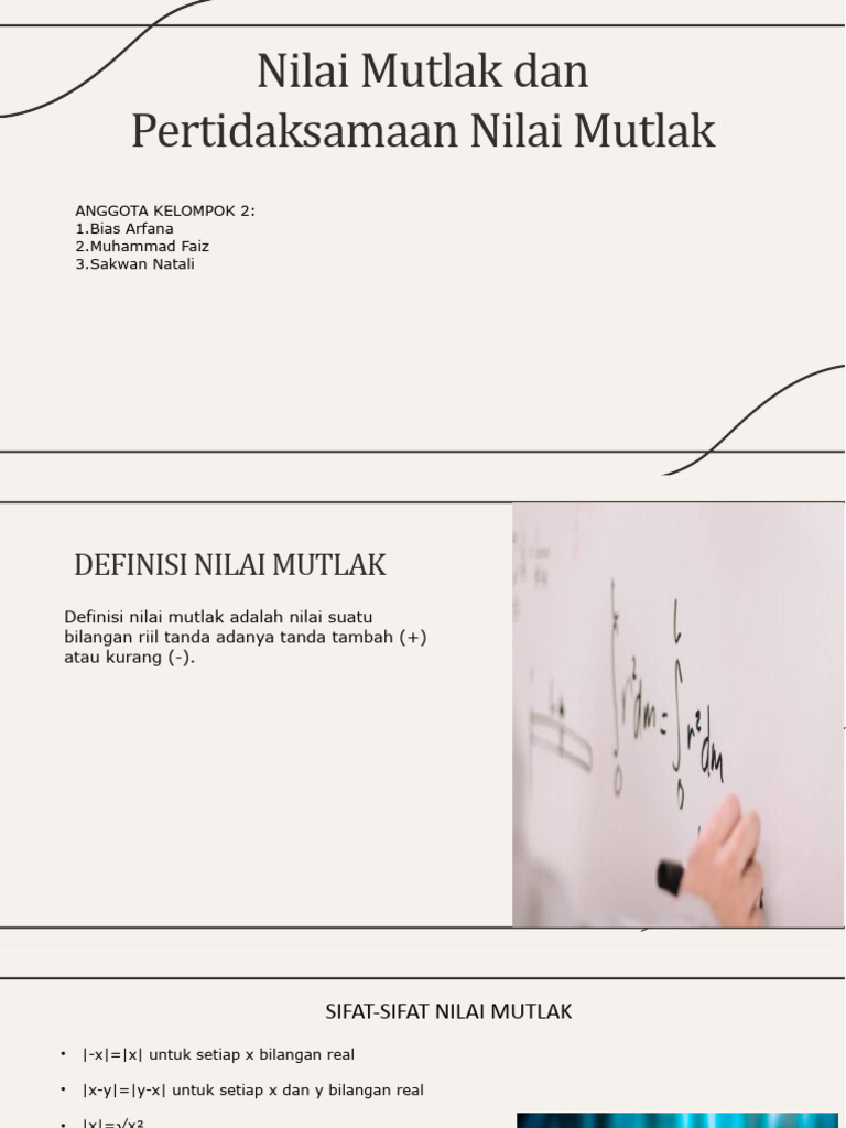 Pertidaksamaan Nilai Mutlak dan Solusinya | PDF | Komputer