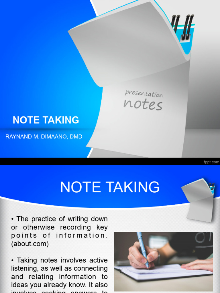 Note Taking | PDF | Information | Lecture