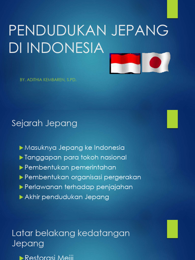 Pendudukan Jepang Di Indonesia | PDF | Politik