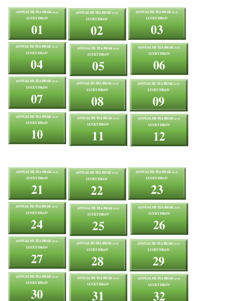 Lucky Draw BKGK 2021 | PDF