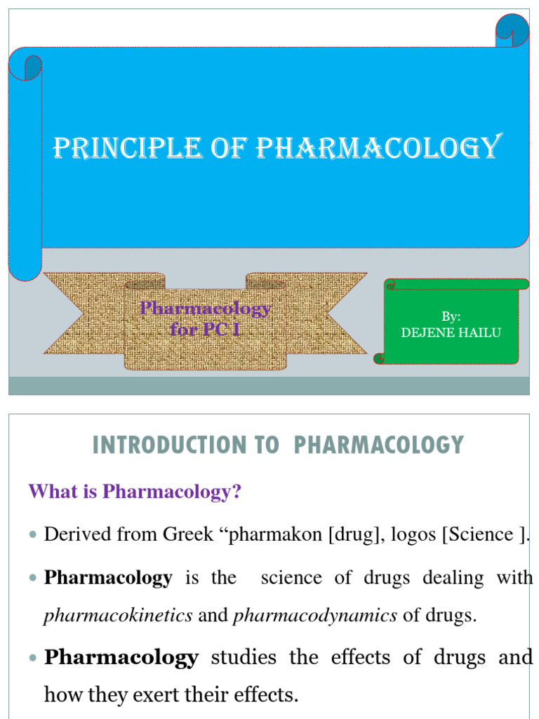 Principle of Pharmacology | PDF | Drug Metabolism | Pharmacology