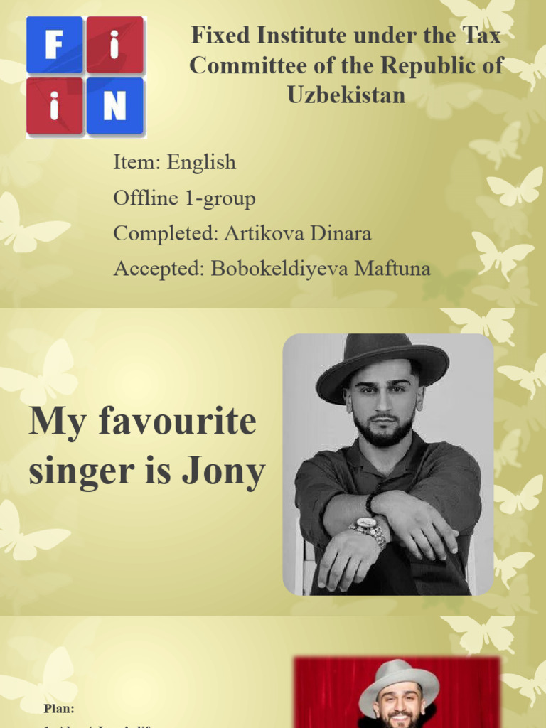My favourite singer is jony__ | PDF