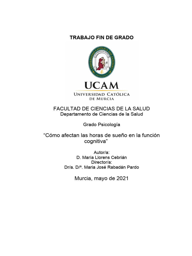 Llorens Cebrián María TFG | PDF | Salud y bienestar