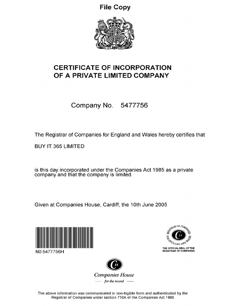 Companies House Document | PDF