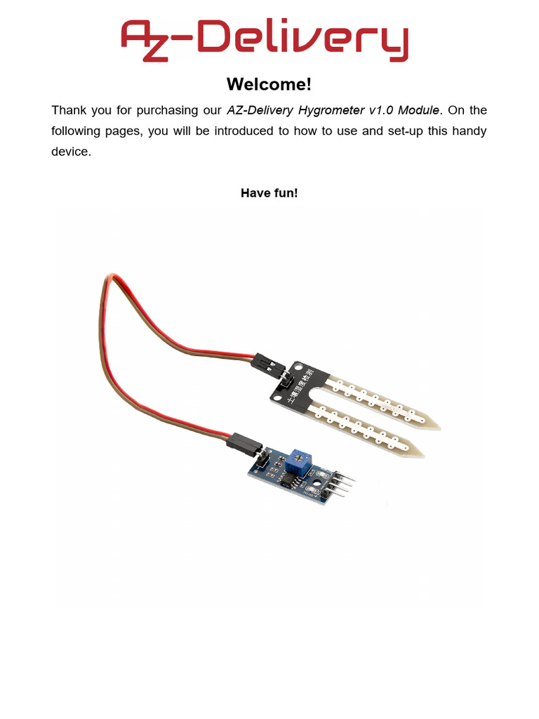 Soil Moisture Sensor Module - EN | PDF | Input/Output | Sensor