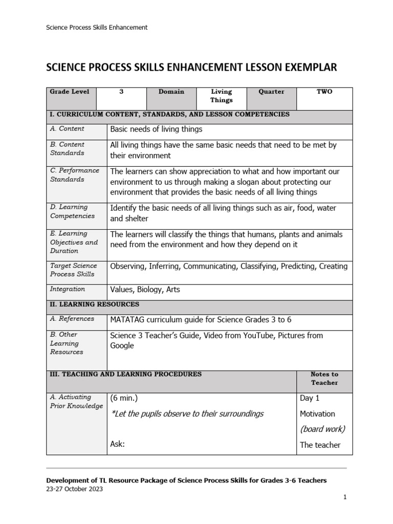 Science Exemplar Grade 3 | PDF