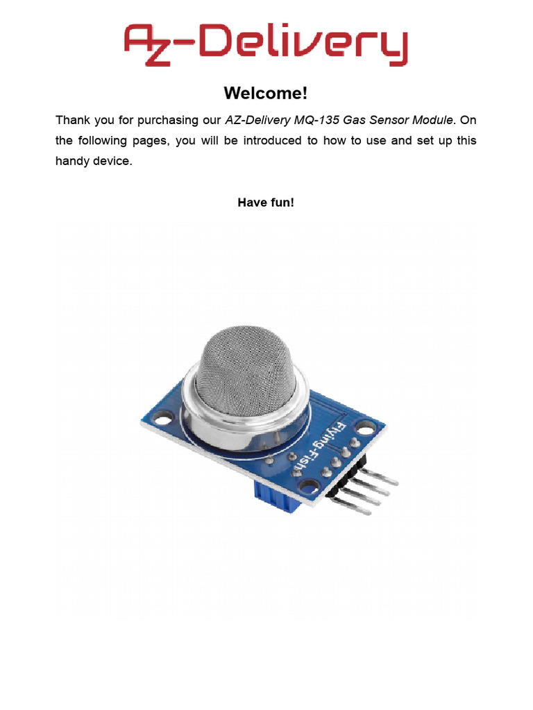 MQ-135 Gas Sensor Module - EN | PDF | Analog To Digital Converter | Sensor